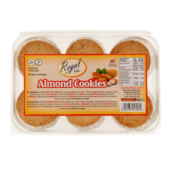 Regal Almond Cookies 18pc 200g – DesiMe